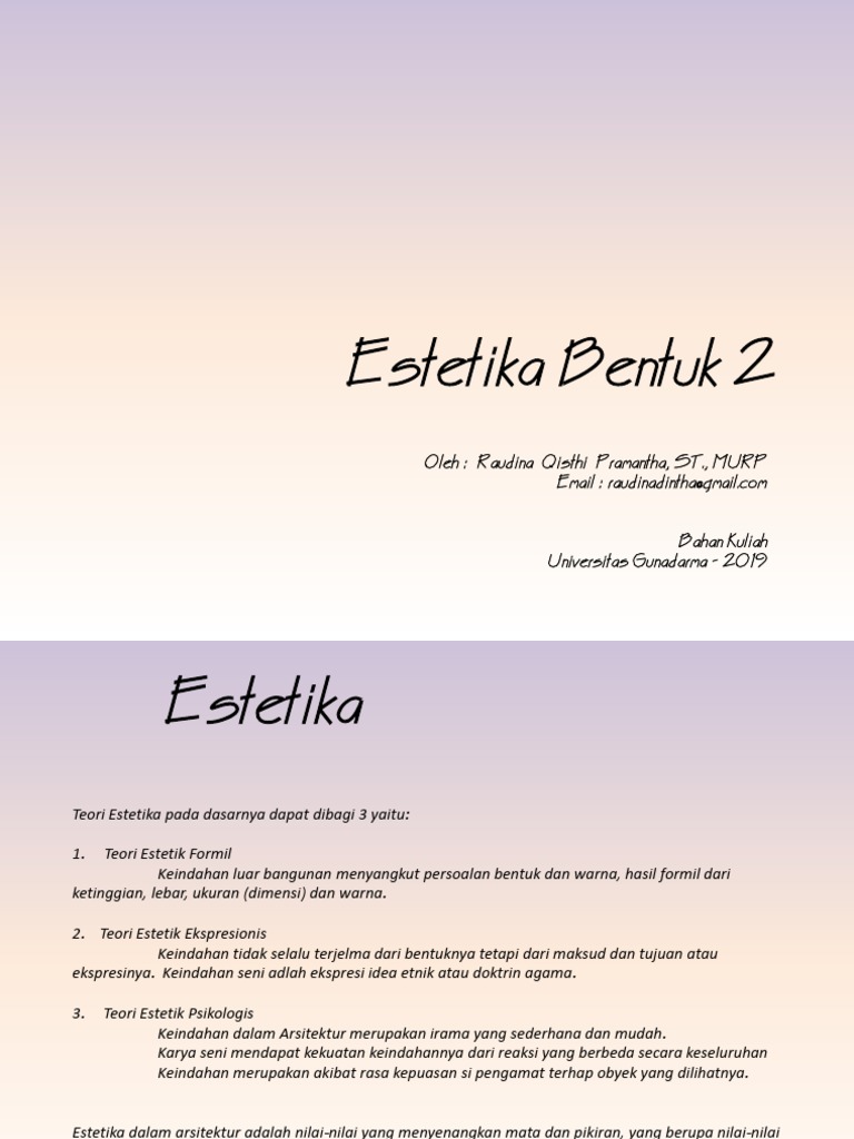 Teori Estetika Ekspresionis dalam Arsitektur | PDF