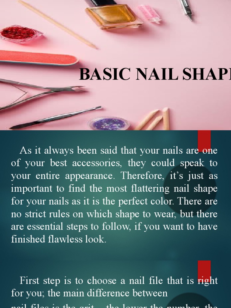 Basic Nail Shapes and Filing Guide | PDF | Home & Garden