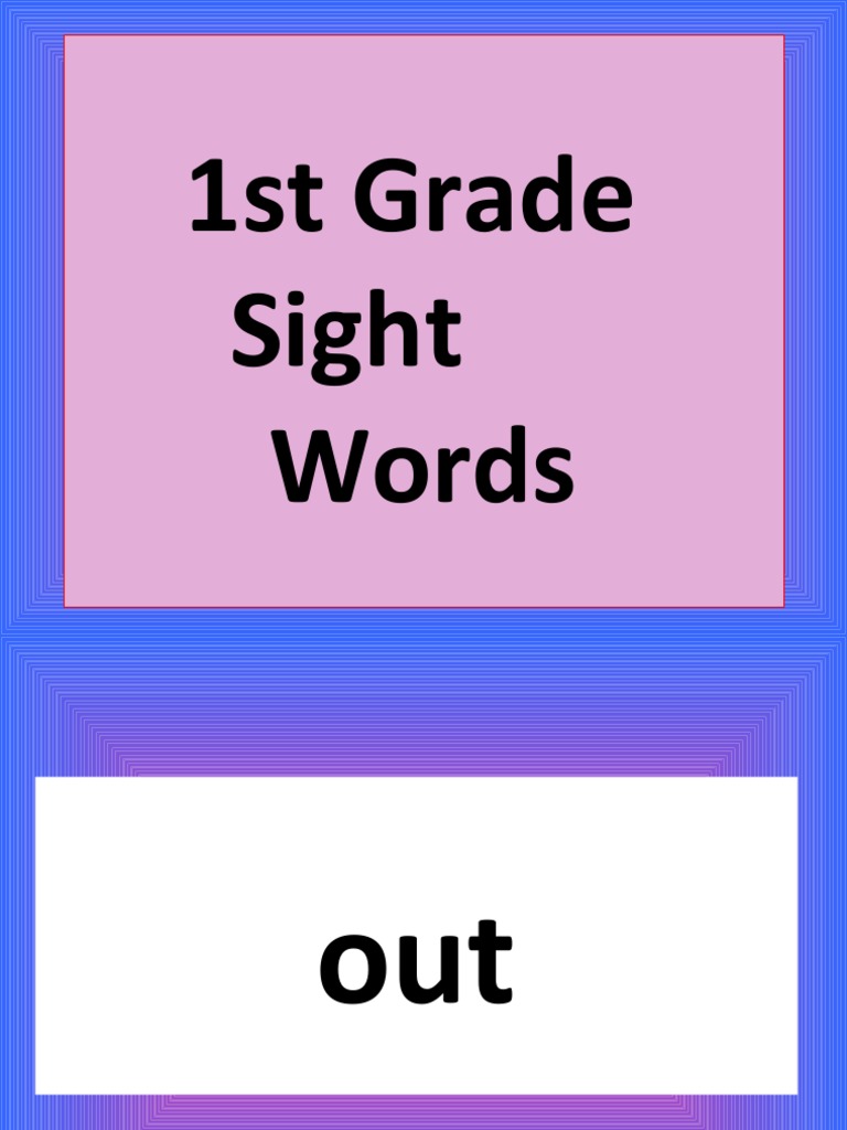 1st Grade Sight Words List | PDF
