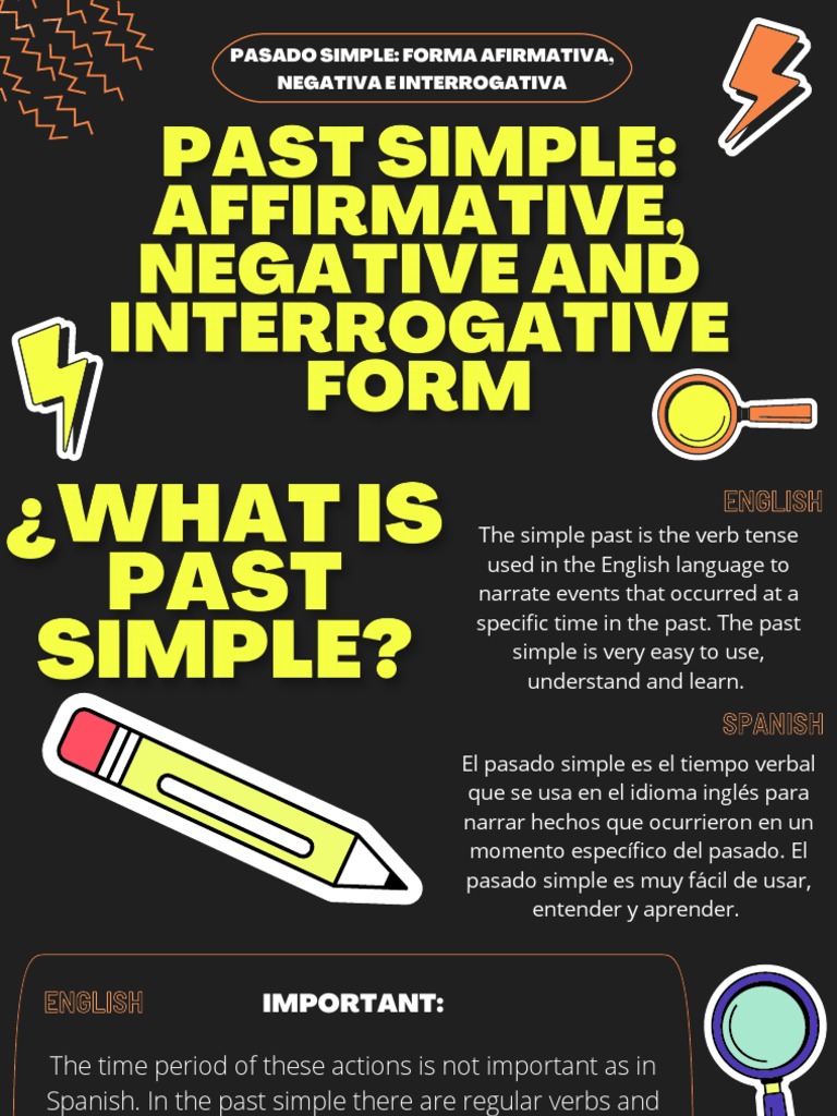 Past Simple Affirmative, Negative and Interrogative Form | PDF | English Language | Linguistic ...