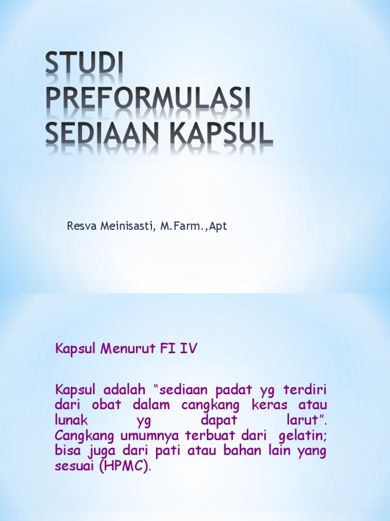 KAPSUL DAN KOMPONENNYA | PDF