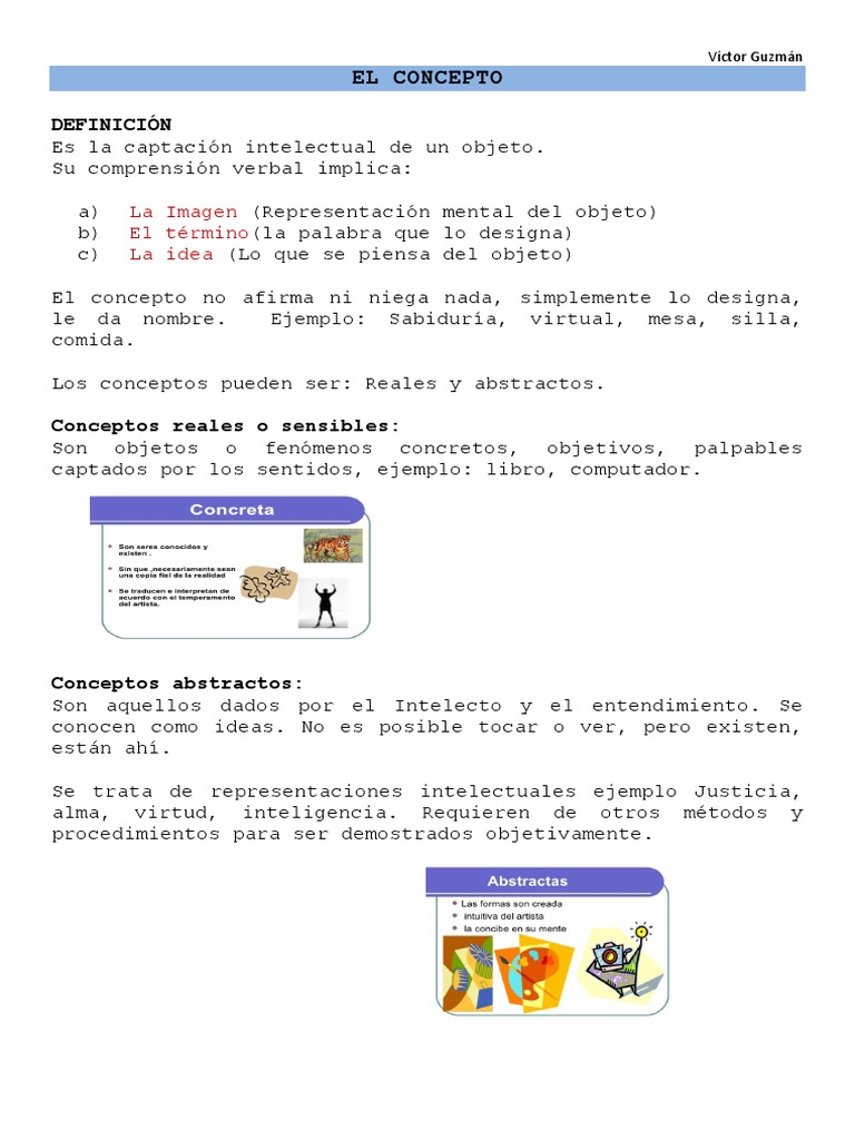 El Concepto PDF | PDF | Comprensión | Concepto