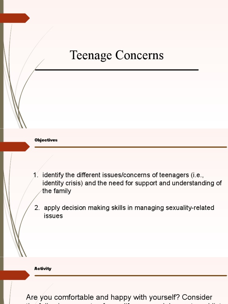 Teenage Identity & Sexuality Issues | PDF | Adolescence | Human Sexual ...