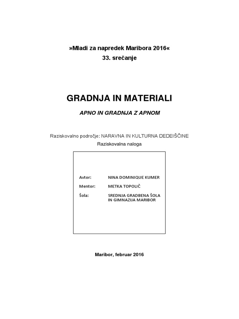 Apno in Gradnja Z Apnom | PDF