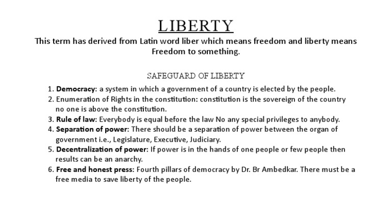 Safeguard of Liberty | PDF