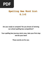 2025 Spelling Bee Study Word List | PDF