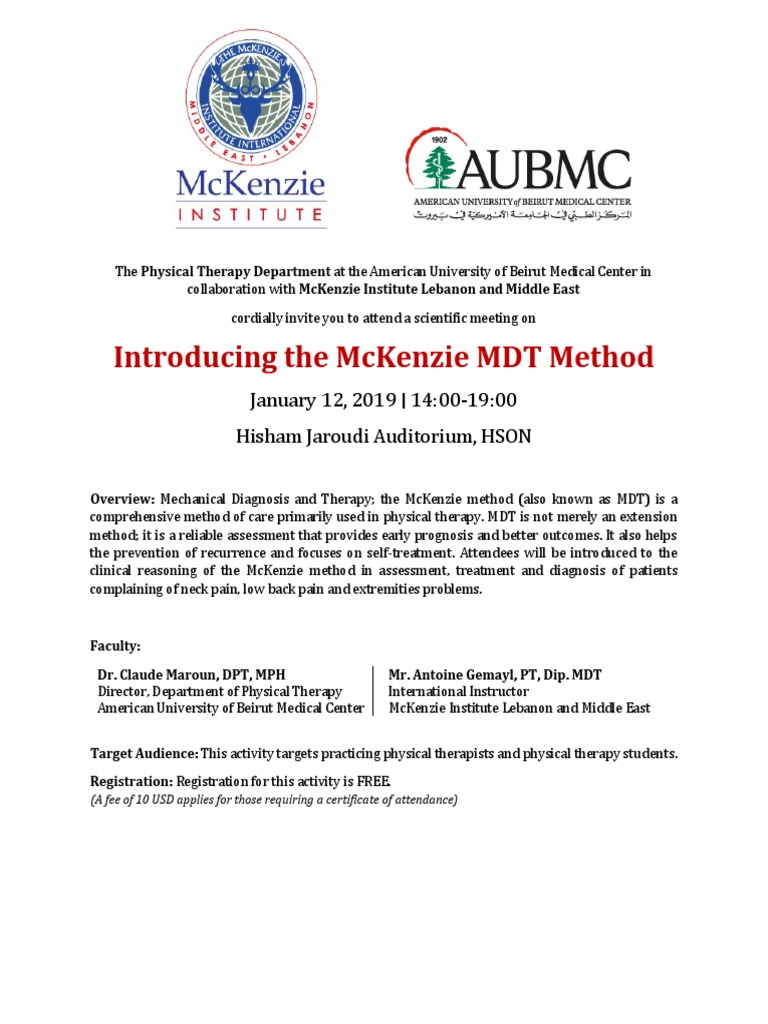 Introducing The McKenzie MDT Method - Program PDF | PDF
