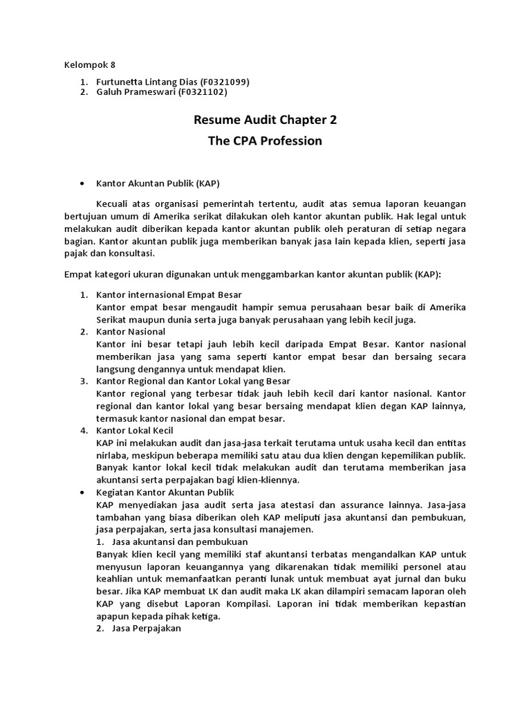 Rangkuman Bab 2 Audit | PDF