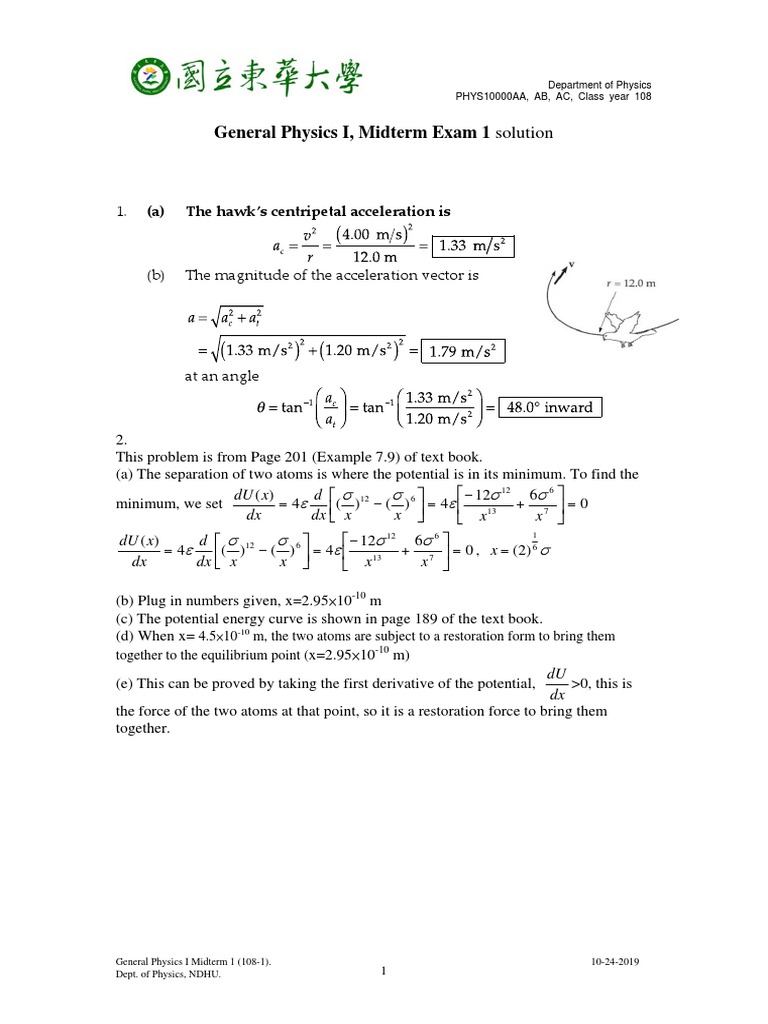 Gen Phy108 Mid1s PDF | PDF