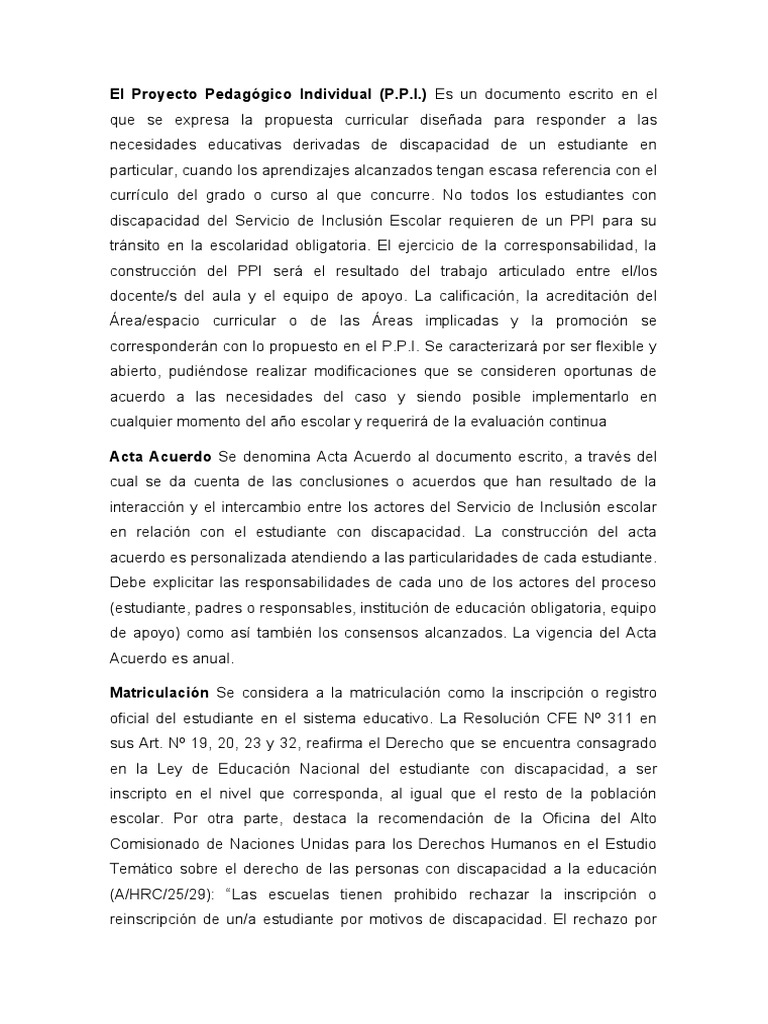 El Proyecto Pedagógico Individual | PDF | Evaluación | Educación primaria