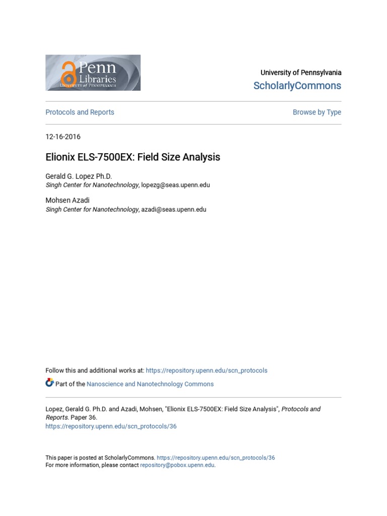 Elionix ELS-7500EX - Field Size Analysis | PDF | Aperture | Nanotechnology