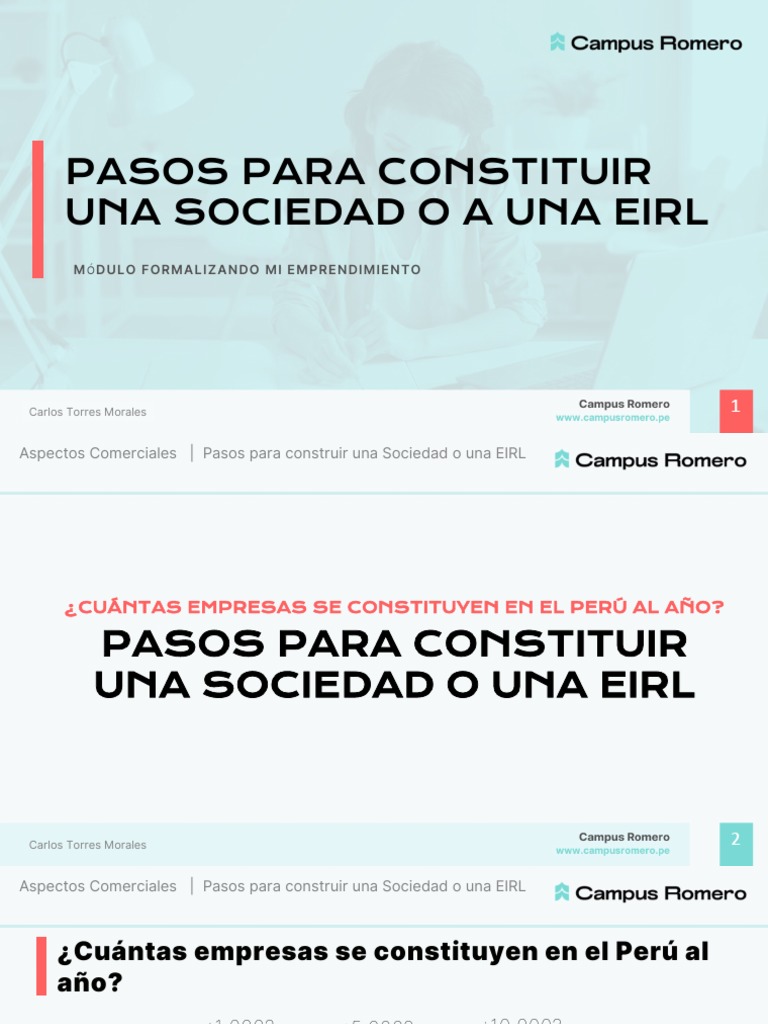 Pasos para Construir Una Sociedad o Una EIRL | Descargar gratis PDF | Sociedad de ...