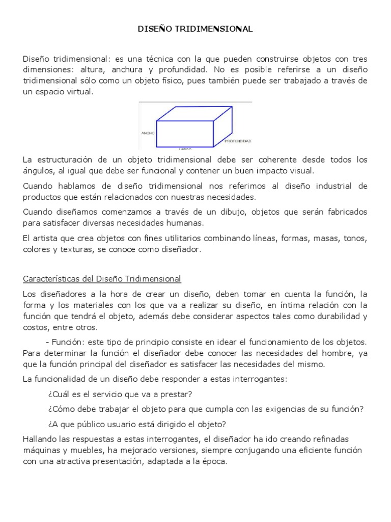 Diseño Tridimensional | PDF