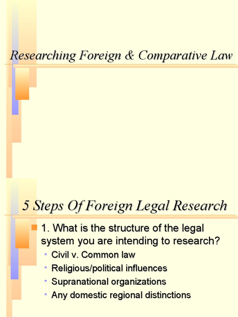Researching Foreign & Comparative Law | PDF | Libraries | Citation