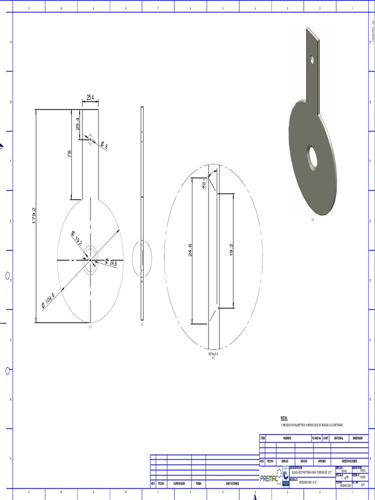 PLACA ORIFICIO 2IN | PDF
