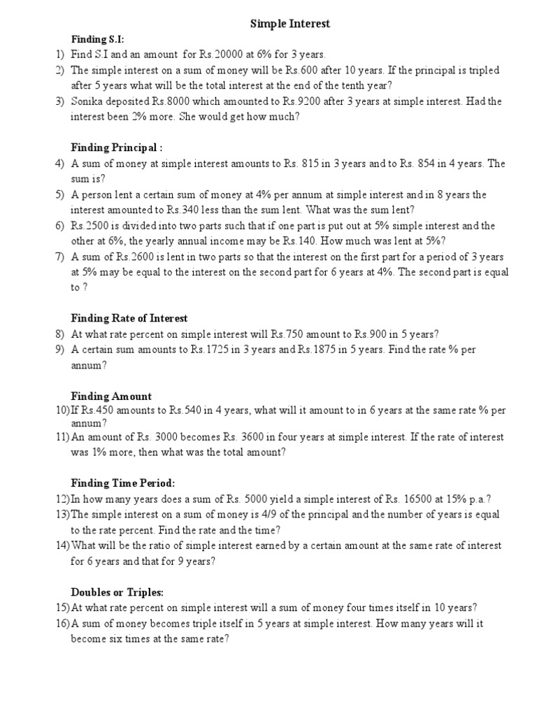 Simple & Compound Interest Trainer PDF | PDF | Interest | Compound Interest