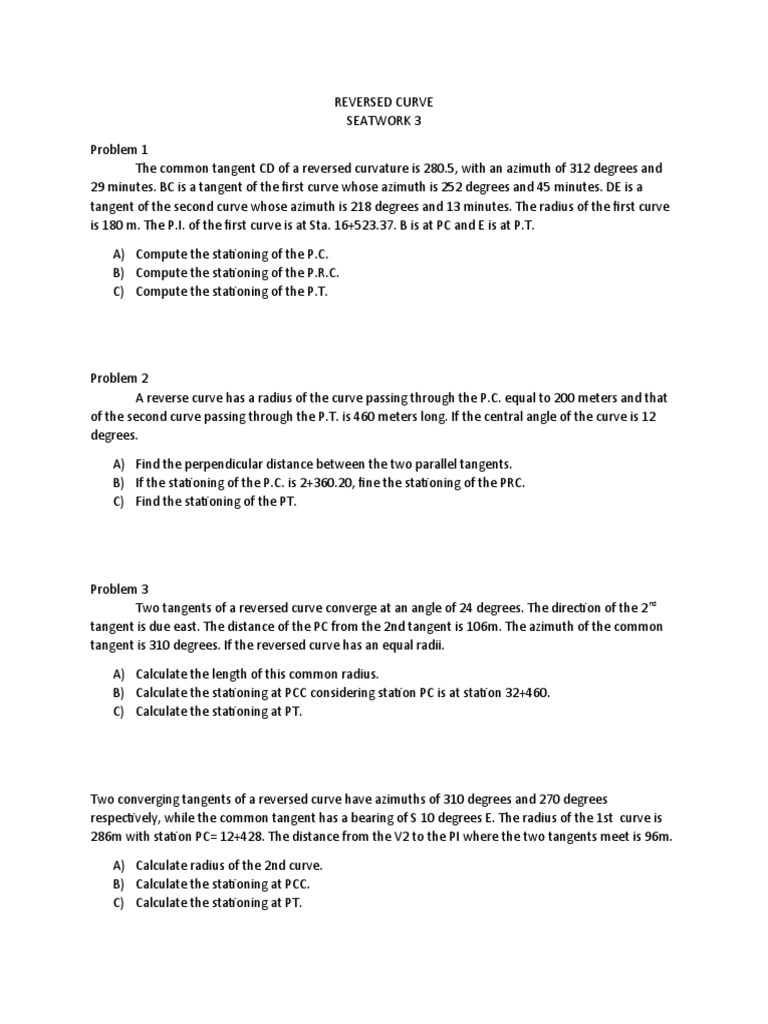 Seatwork 3 | PDF | Science & Mathematics