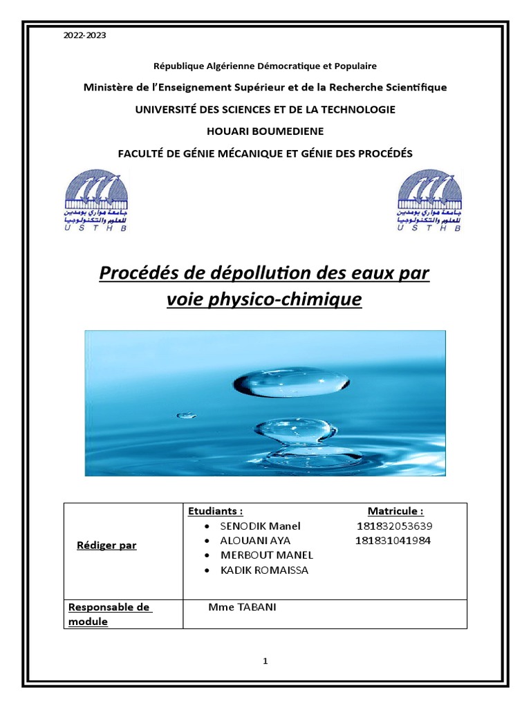 Traitements Des Eaux | PDF