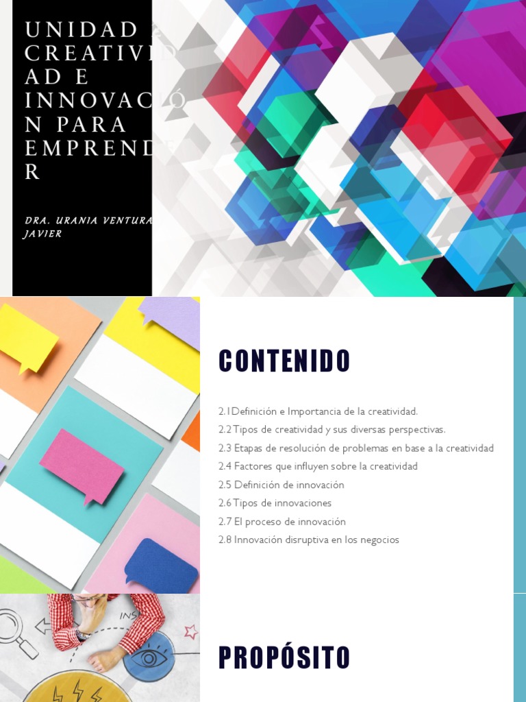 Unidad 2 Creatividad e Innovación para Emprender | PDF | Creatividad ...