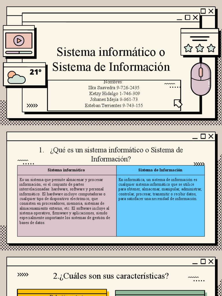 Sistema Informa¡tico o Sistema de Informacia | PDF | Sistema de ...