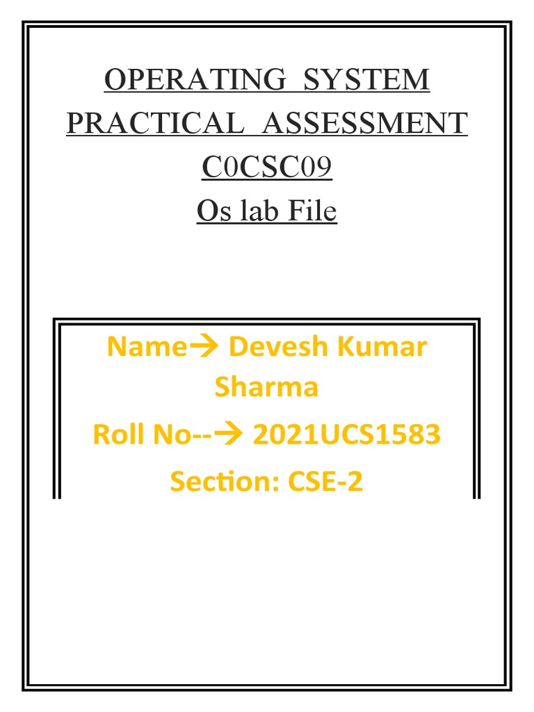 Operating System Practical Assessment | PDF | System Software ...