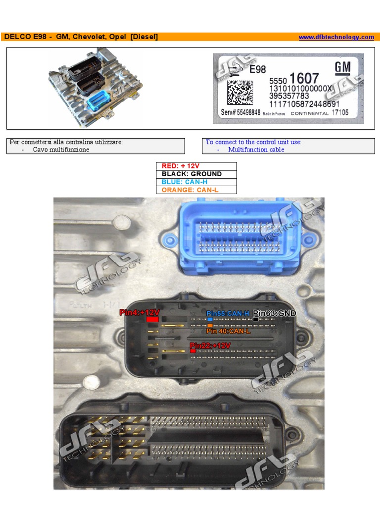 Delco E98 ECU Connection Guide | PDF