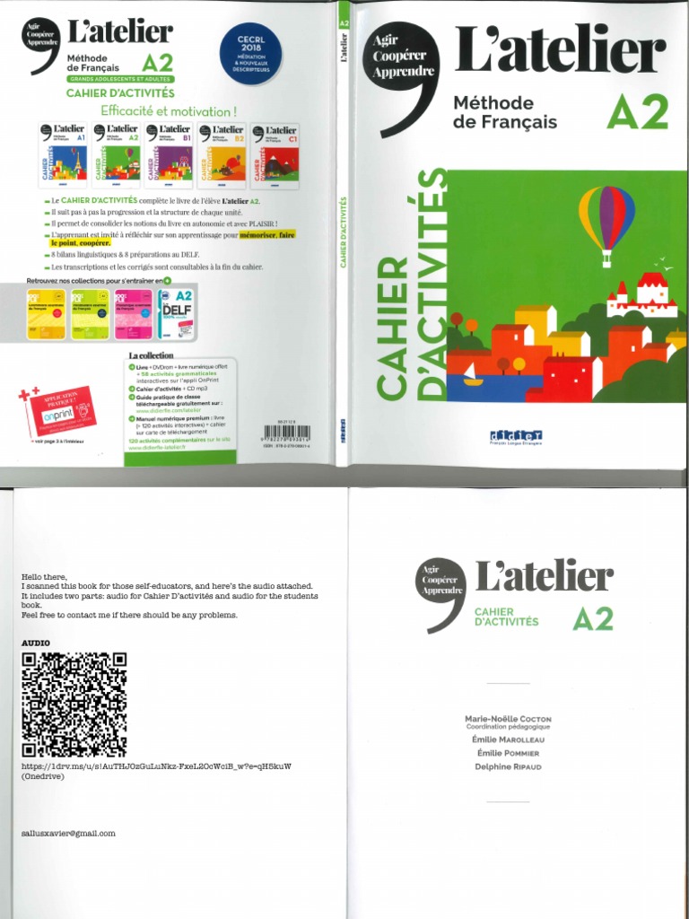Latelier A2 Méthode de Français - Cahier Dactivités PDF | PDF