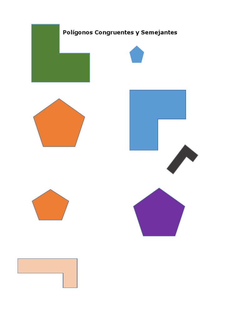 Polígonos Congruentes y Semejantes | PDF
