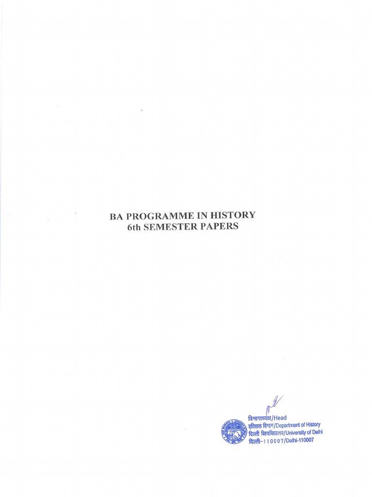 Ba Prog. Vi Sem. Syllabus PDF | PDF