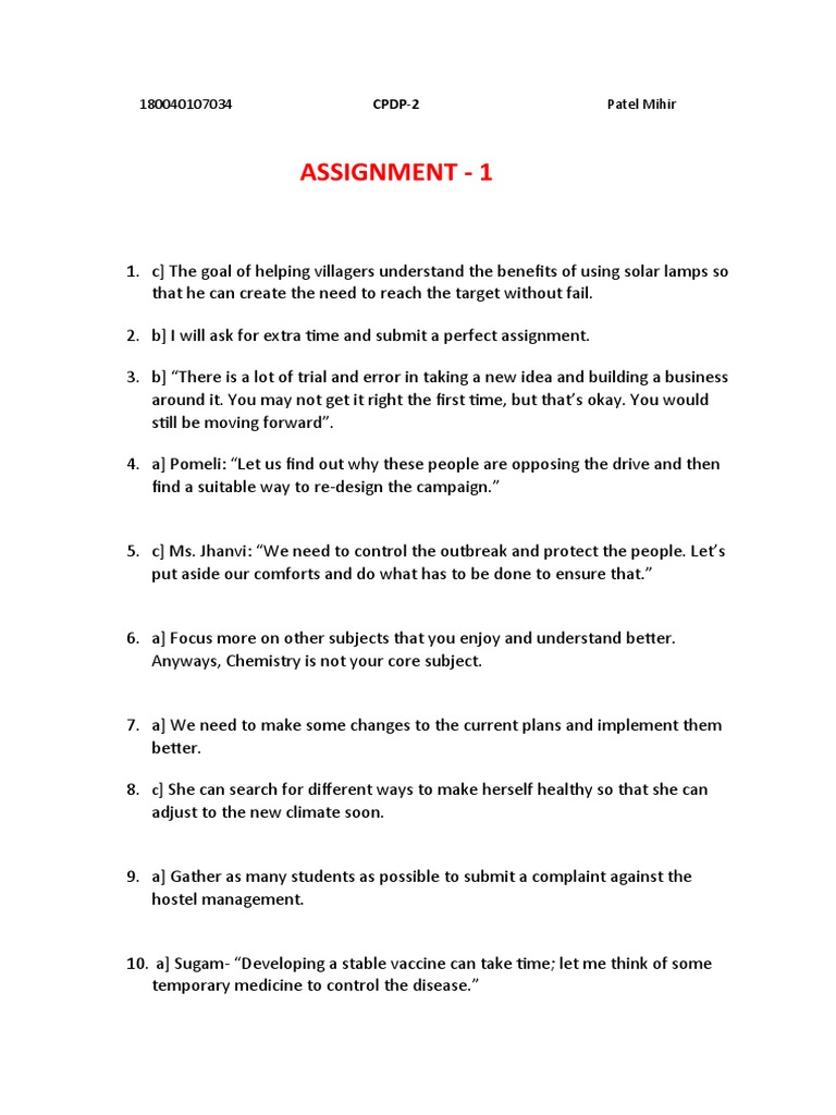 Assi-1 CPDP - 2 | PDF