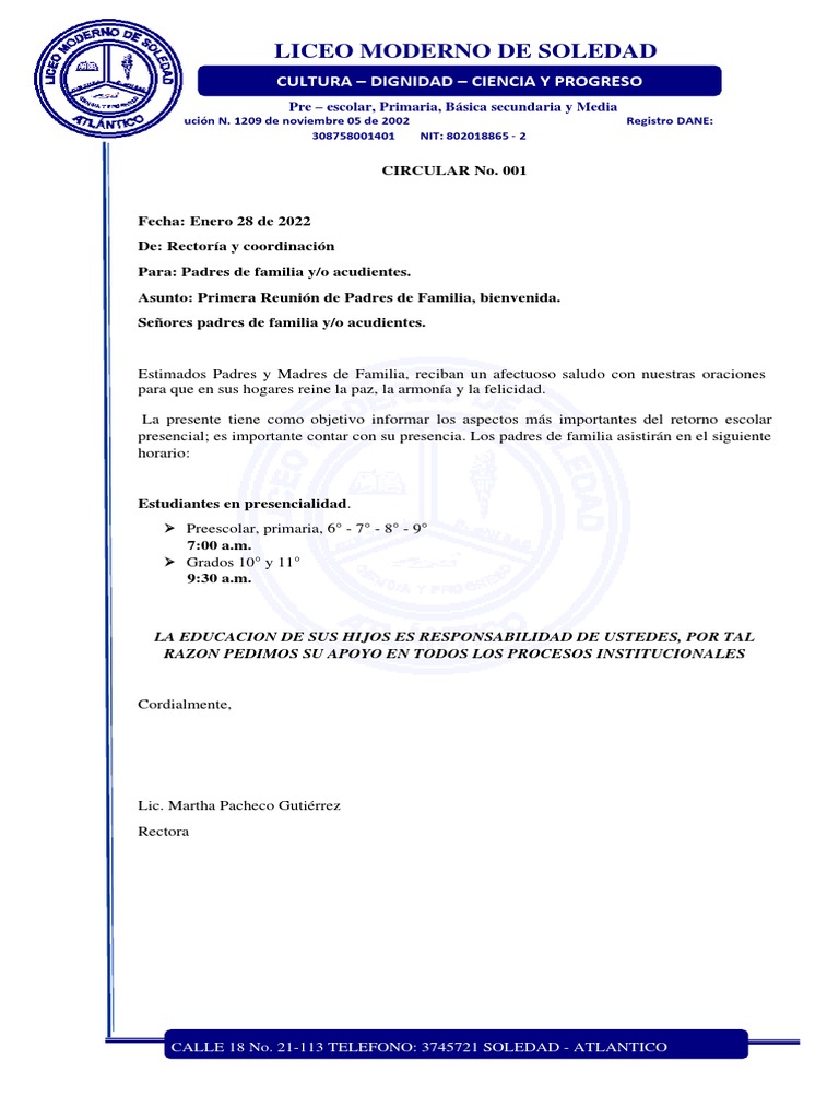 Circular 1 | PDF
