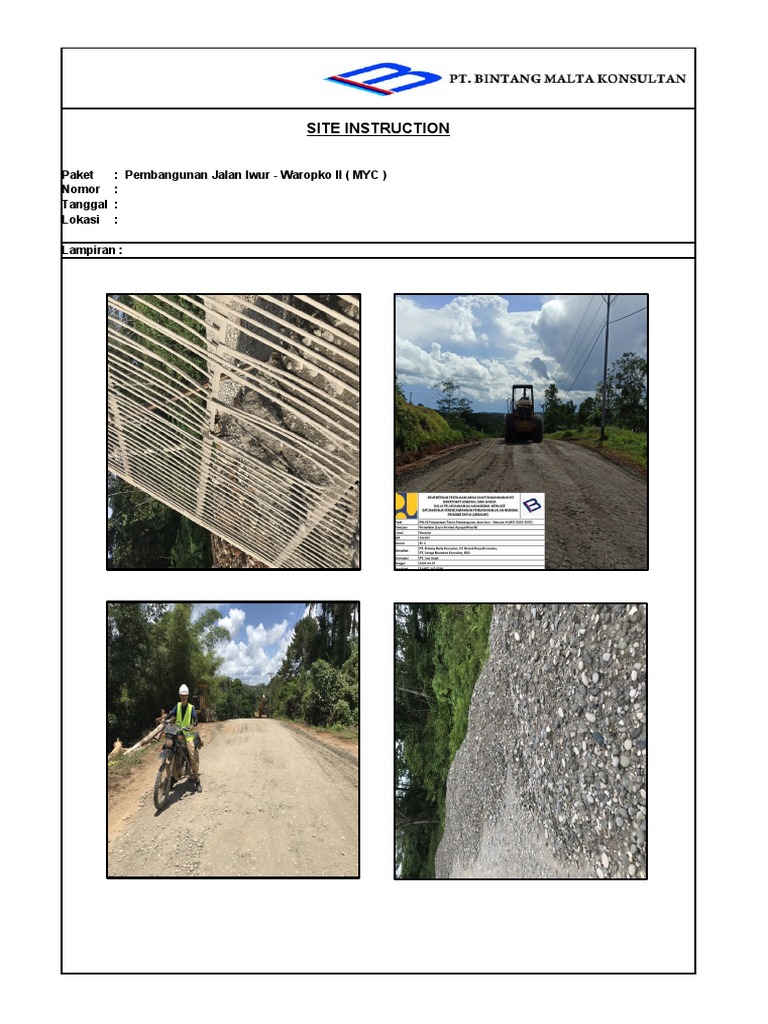 Site Instruction | PDF