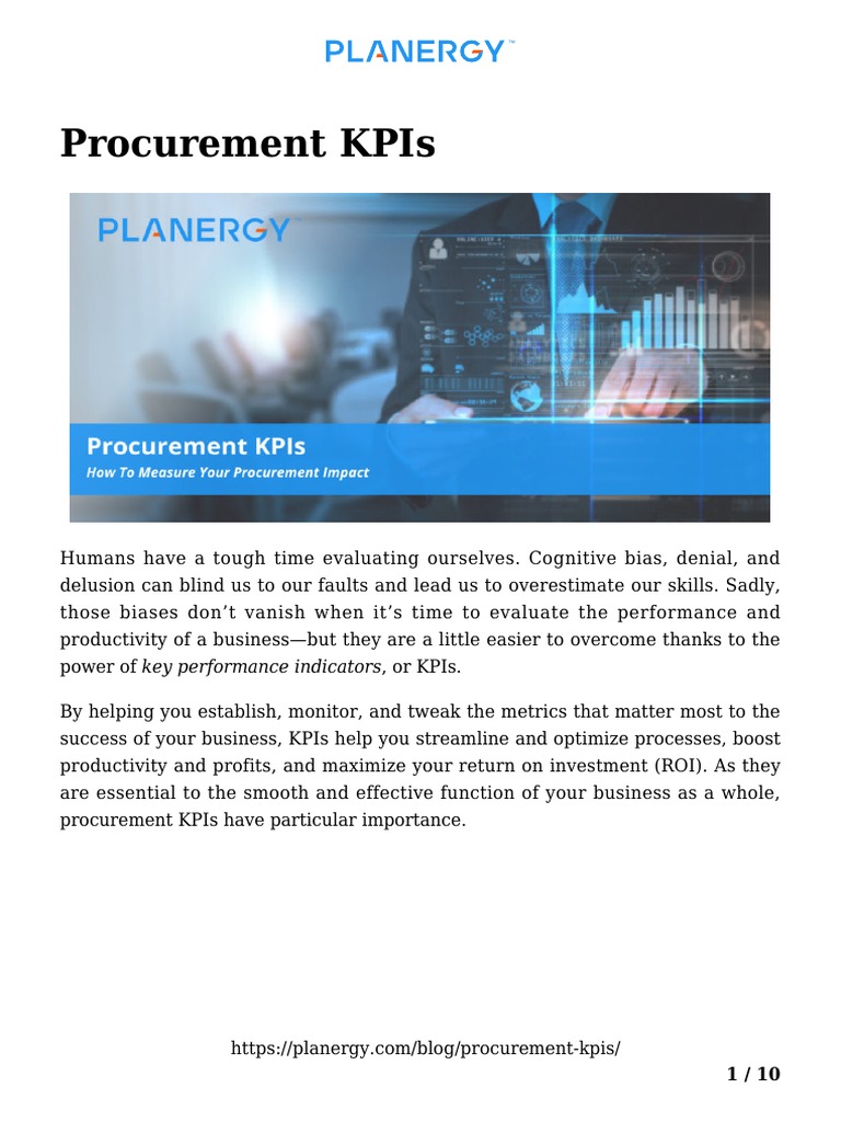 Procurement Kpis PDF | PDF | Performance Indicator | Procurement