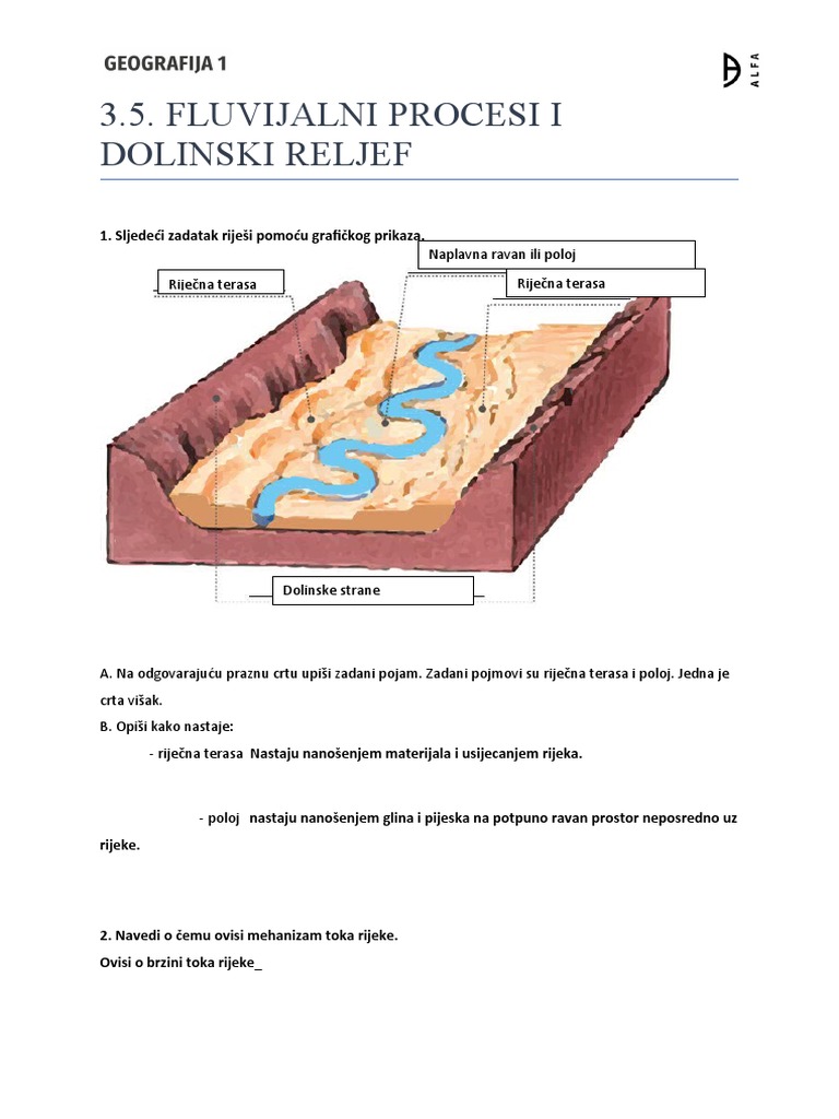 3.5. Fluvijalni procesi i dolinski reljef.docx | PDF