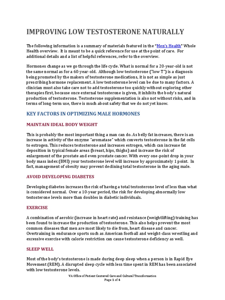 Improving Low Testosterone Naturally | PDF | Opioid | Testosterone