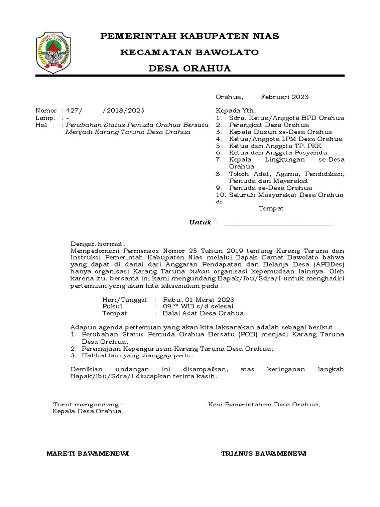 Undangan Pemuda | PDF