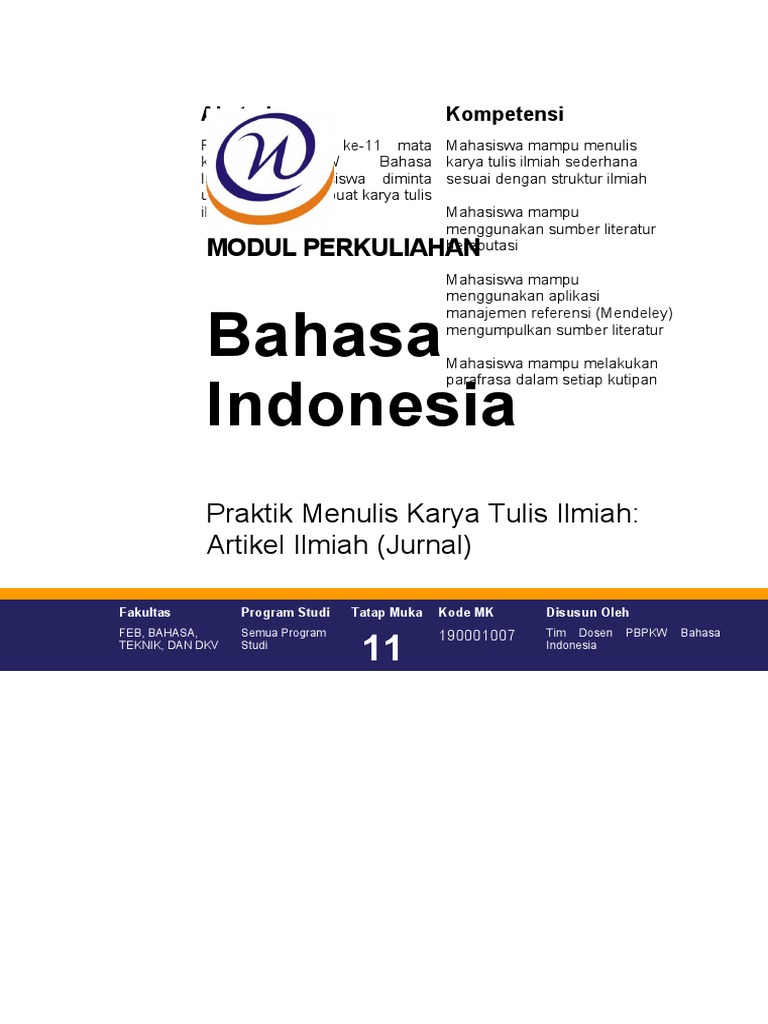Modul 11 PBPKW Bahasa Indonesia (Terbaru) | PDF | Seni | Sains & Matematika