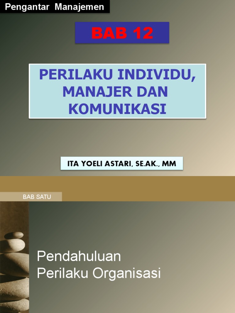Manajemen Perilaku Organisasi | PDF | Karier & Perkembangan