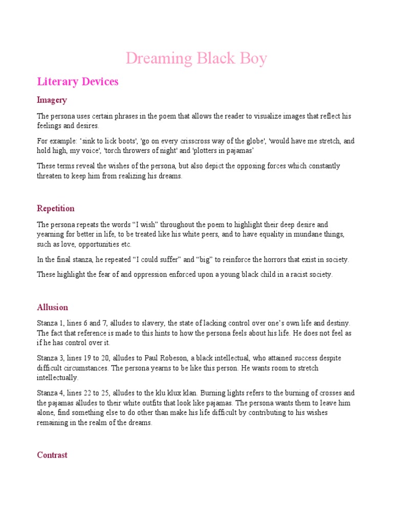 Dreaming Black Boy | PDF