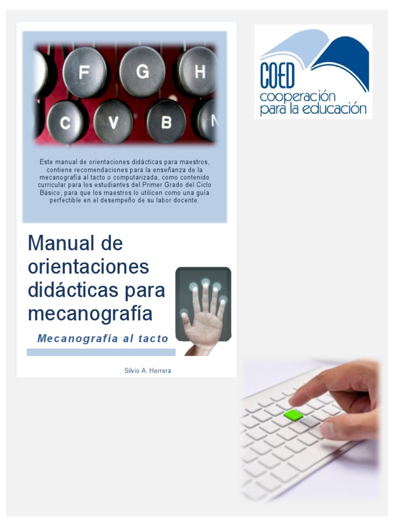 Manual de Orientaciones Did Cticas para Mecanograf¡a 2023 | PDF | Máquina de escribir | Enseñando