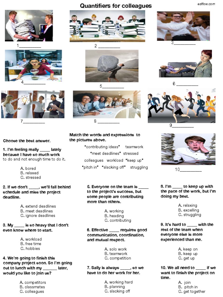 Quantifiers For Colleagues 2023 Pdf Pdf Business Communication