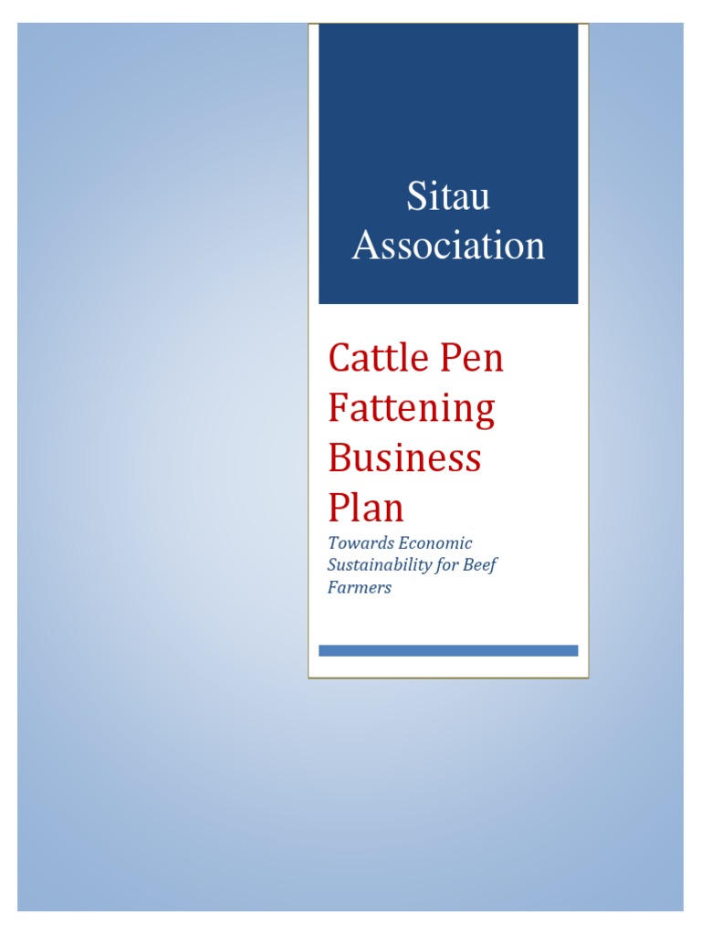 Feedlot Production Business Plan-2021 | PDF | Intensive Farming | Cattle