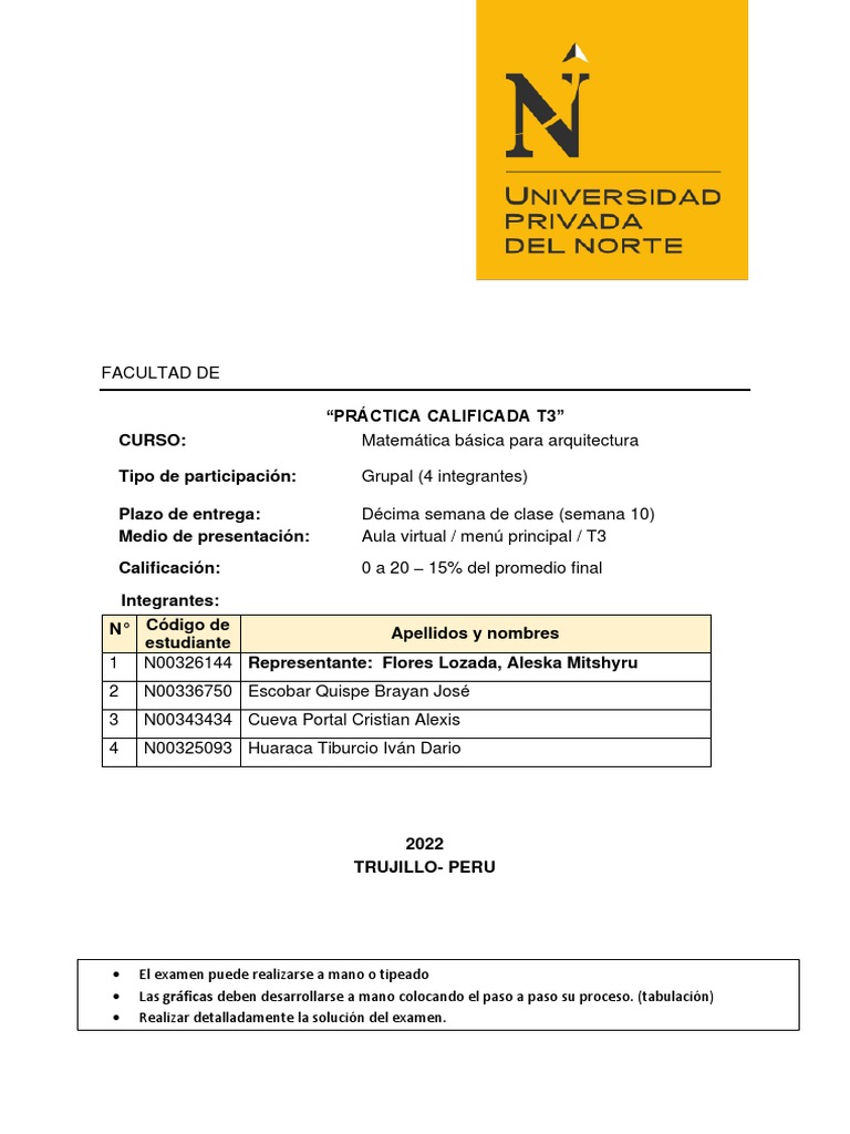 Examen T3: Geometría Analítica para Arquitectura | PDF
