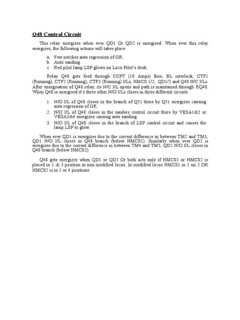 Q48 Control Circuit | PDF