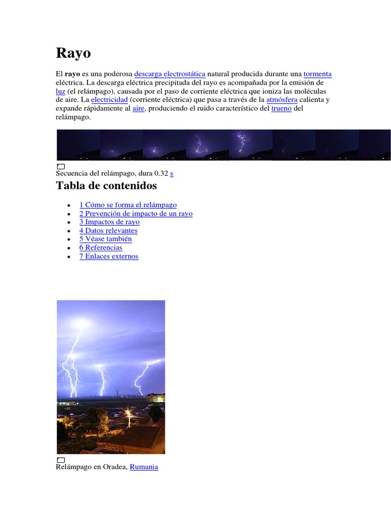 El poderoso fenómeno del rayo: formación, impactos y medidas de ...