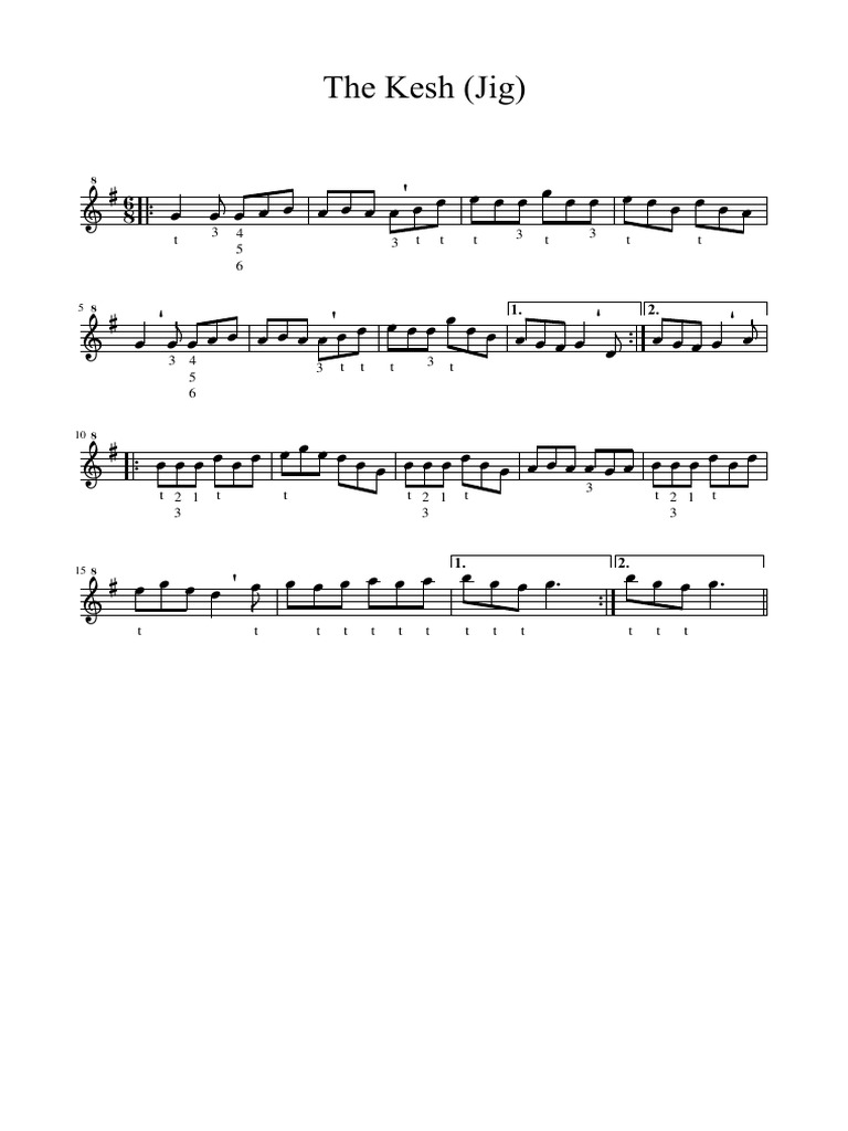 Traditional Irish Jig Sheet Music | PDF