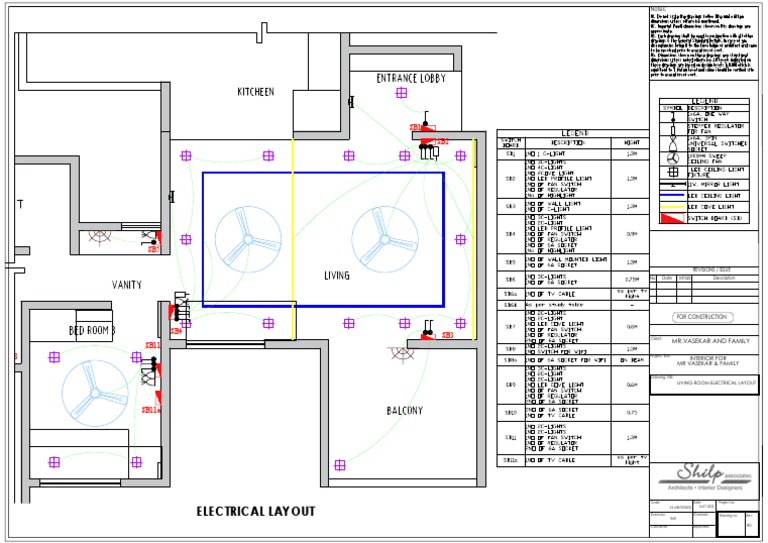 Living Room Electrical Layout Plan | PDF