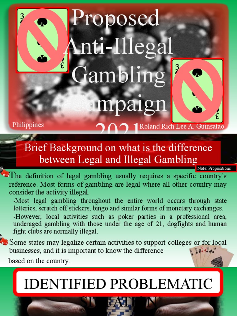 Proposal On The Anti-Gambling Campaign | PDF | Problem Gambling | Gambling