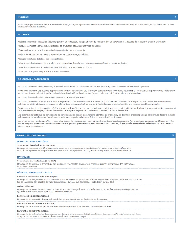 Fiche de poste prépa | PDF