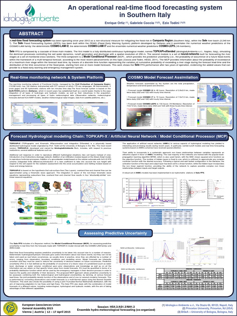 Flood Forecasting Systems Southern Italy Pdf Weather Forecasting Nonlinear System